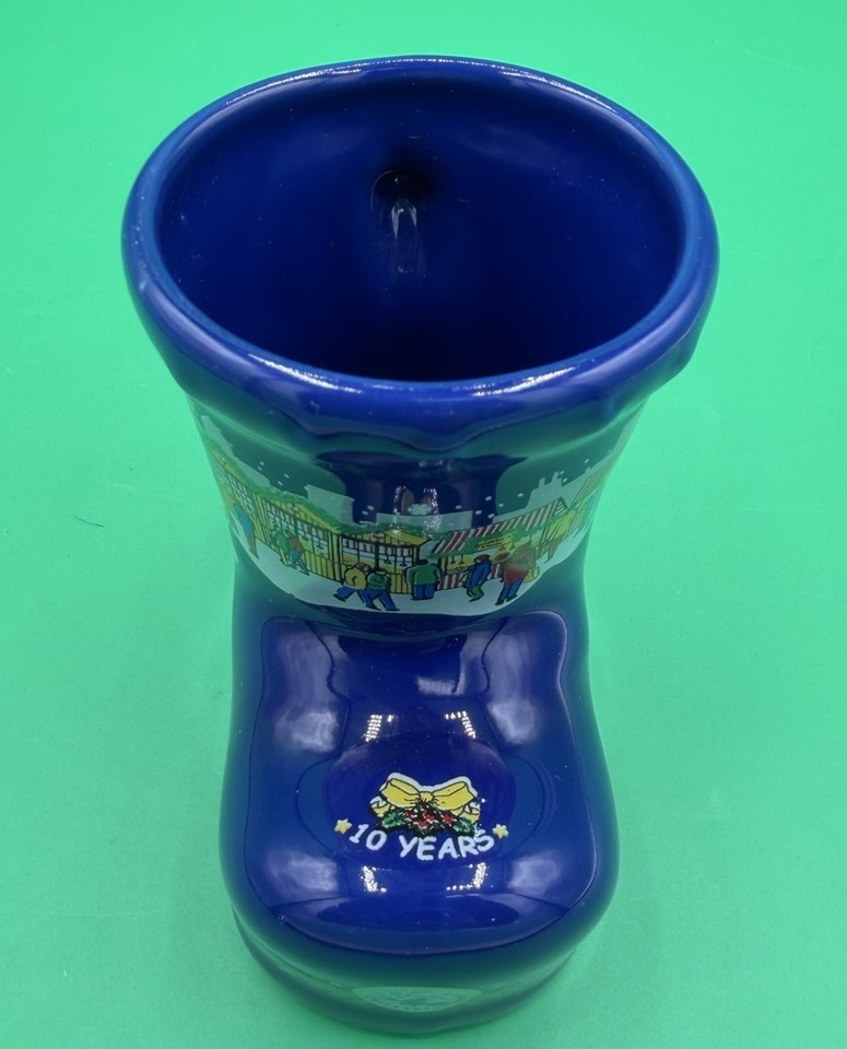 Christkindl Market Chicago 10 Year No Date Blue Boot Mug German Clean ...