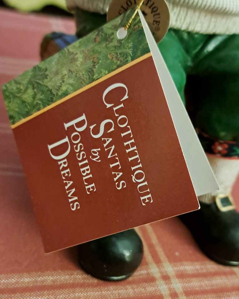 1997 Possible Dreams Clothtiques Christmas/Irish Celtic Santa Music Box ...