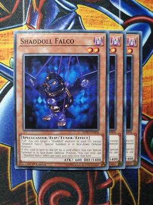 3x SDSH-EN004 Shaddoll Falco Common Mint YuGiOh Card | eBay UK