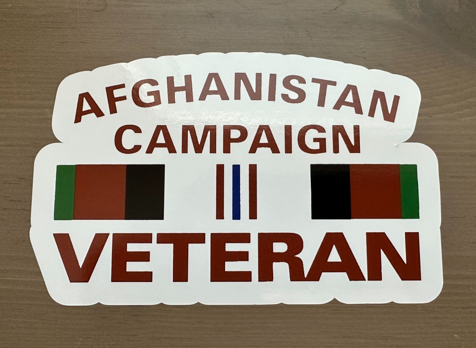 AFGHANISTAN CAMPAIGN VETERAN WITH RIBBON BUMPER STICKER DIE CUT | eBay