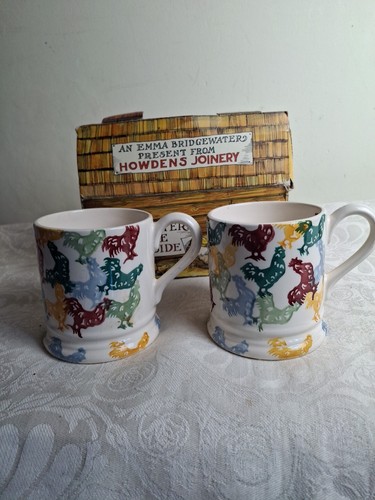 Emma Bridgewater Howdens Joinery Rooster Chicken Mugs Rare Limited ...