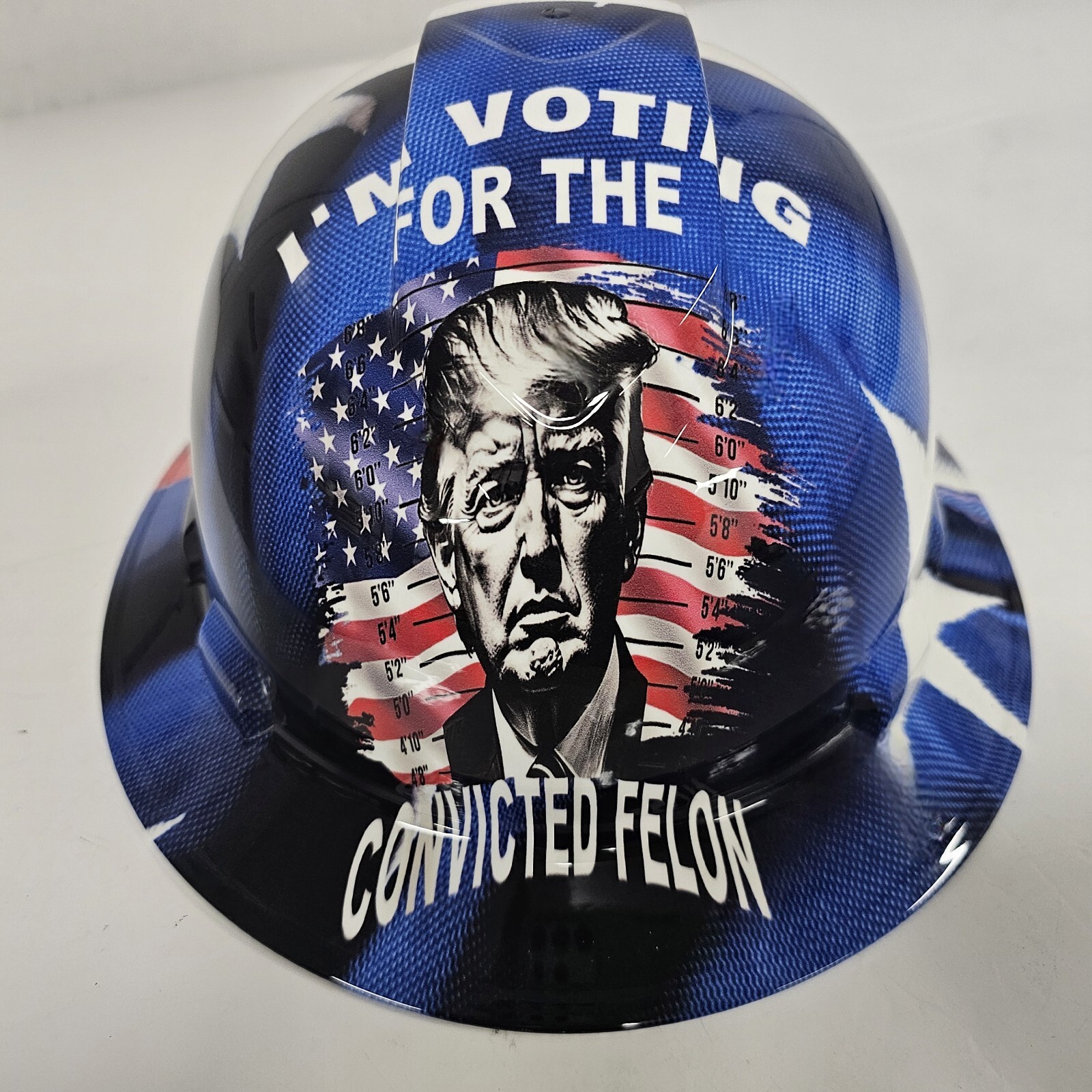 full brim hard hat custom hydro dipped IN TRUMP IM VOTING FOR CONVICTED ...