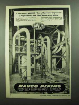 1950 Navco Piping Ad - Know How and Experience | eBay