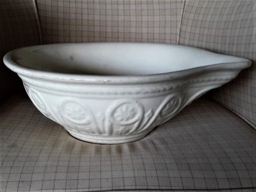 Antique FOWLER Mixing Bowl - Moulded Glazed Earthenware, Superb Rare ...