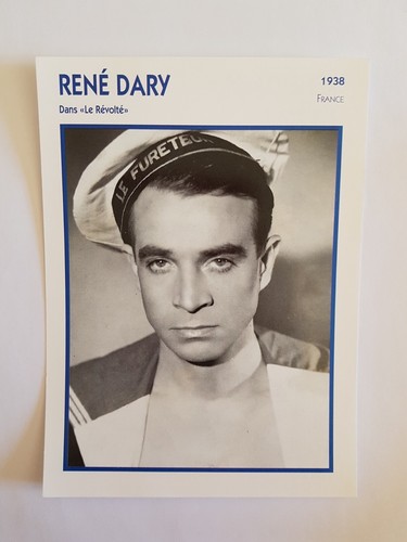 RENE DARY dans Le révolté - CARTE FICHE CINEMA PORTRAIT DE STAR | eBay