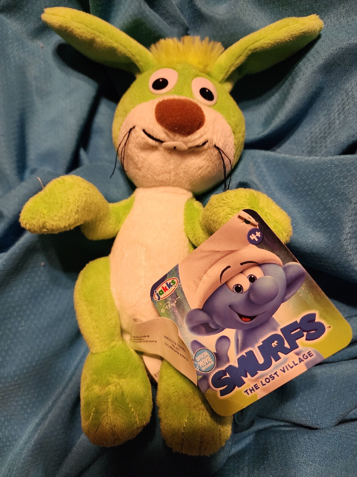 Smurfs The Lost Village Green Bucky Rabbit 11" Bean Bag Plush Doll ...