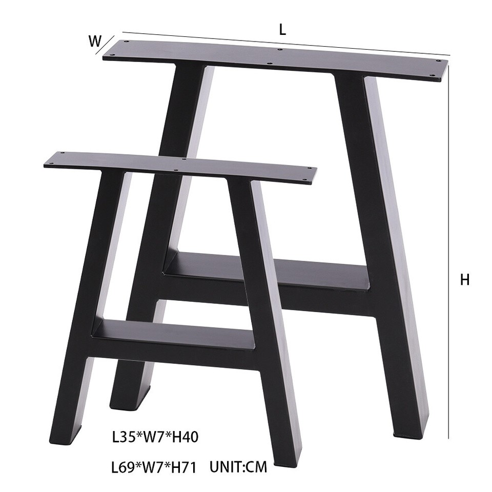 2 Table/Bench Legs Base Stand Metal Steel Industrial Dining/Bench ...