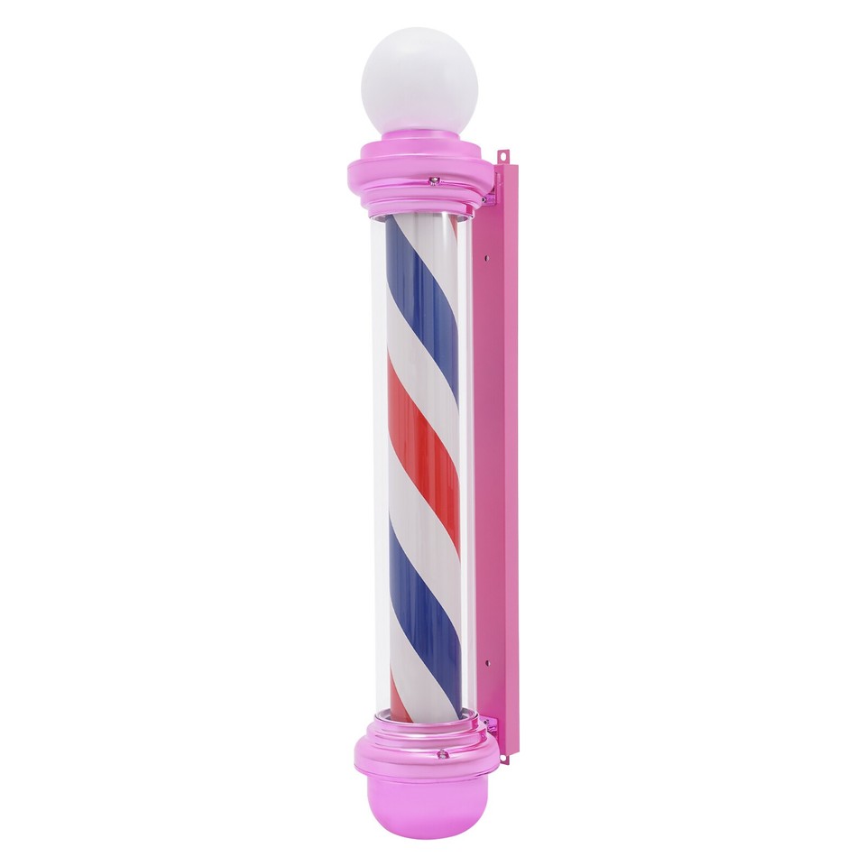 15W Wall-mounted LED Barber Pole Light for Barbershops, SPAs, Pink Exterior | eBay