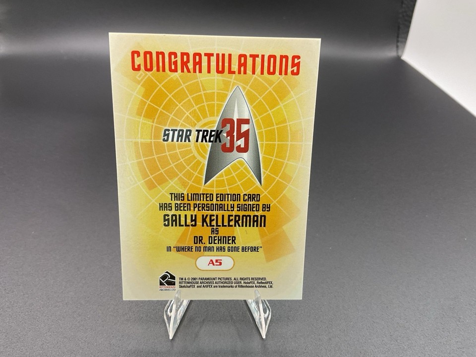 SALLY KELLERMAN AS DR. DEHNER AUTOGRAPH CARD A5 2001 STAR TREK 35TH ...