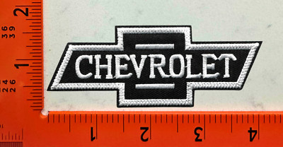 Chevrolet Patch Black & White Embroidered Iron-On Chevy Logo Badge | eBay