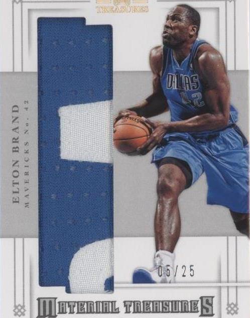 2012-13 Panini National Treasures - Material Treasures Elton Brand #40 ...