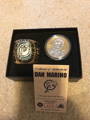 Dan Marino Coin Highland Mint & Oversized Ring | eBay