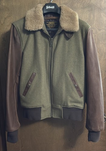 Schott Nyc Wool Leather Jacket Medium Brand New Made in USA | eBay