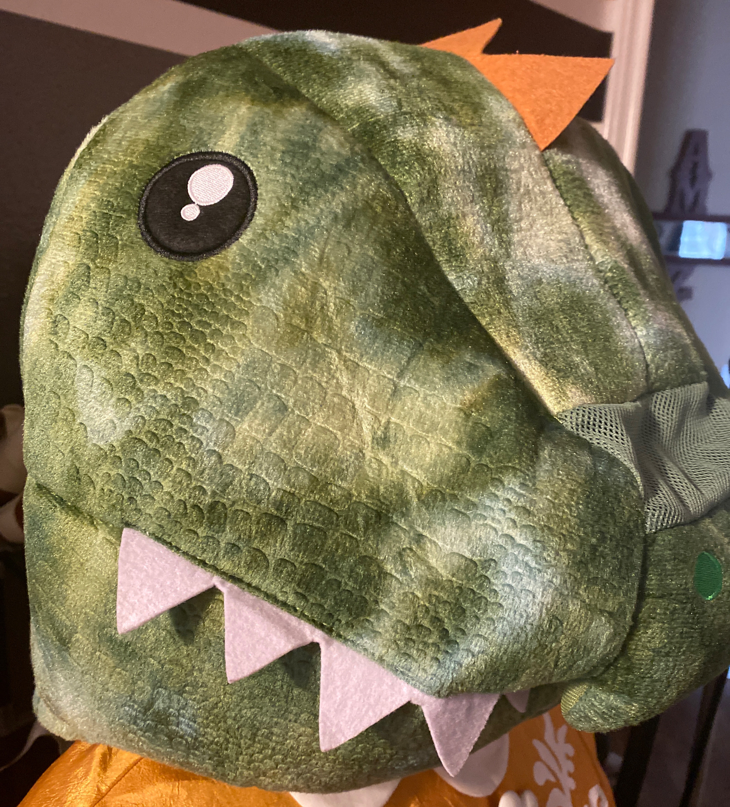 Halloween Plush Animal Head Mask Dinosaur Costume Soft Large Green 8 ...