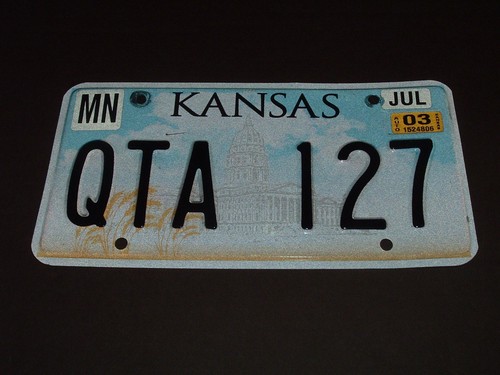 2003 Kansas Car License Tag Plate QTA 127 | eBay