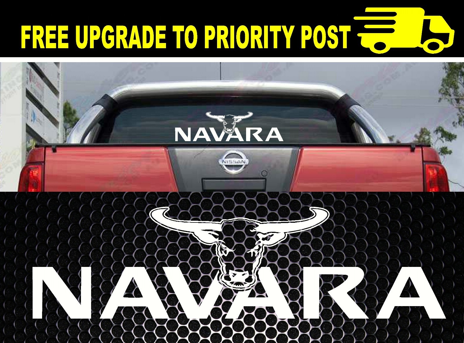 For Nissan Navara TAILGATE WINDSCREEN 4x4 decal 300mm | eBay Australia
