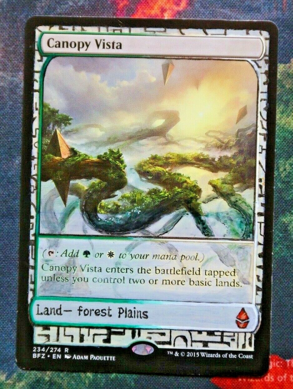 MTG Altered Art Canopy Vista - HAND-PAINTED EXPEDITION MASTERPIECE ...