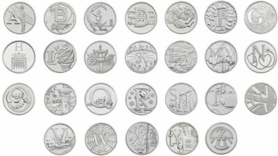 2019 A - Z Alphabet 10p Piece British Ten Pence Coins Collection ...