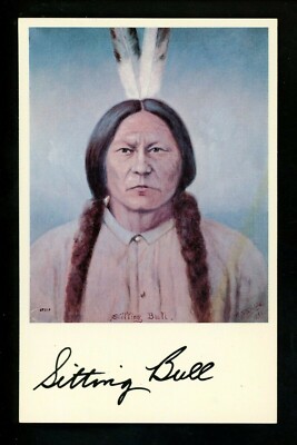 Native Americana postcard Sioux Indian Sitting Bull, Nebraska ...