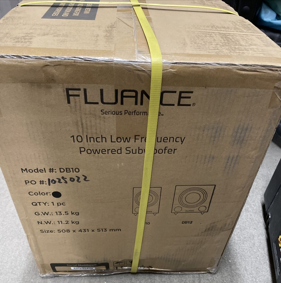 Fluance DB10 10-inch Low Frequency Front Firing Powered Subwoofer Home ...