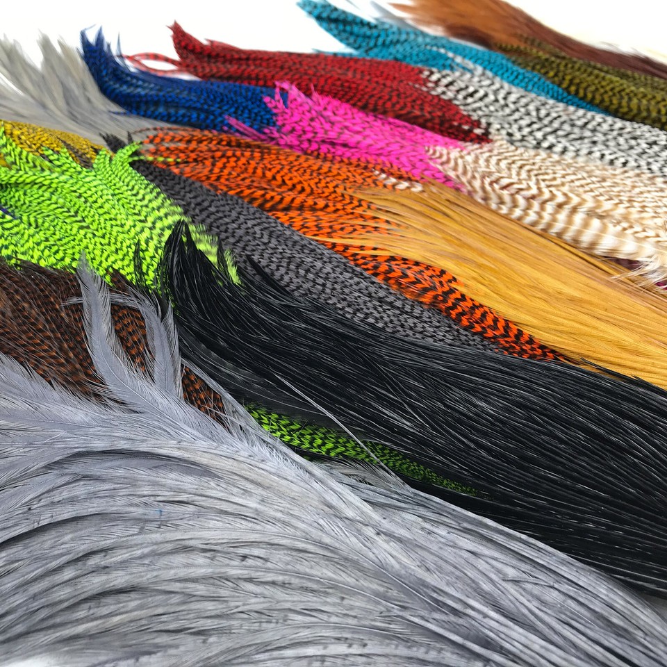 HARELINE HALF ROOSTER CAPES - Fly Tying Neck Hackle Feathers Hair ...