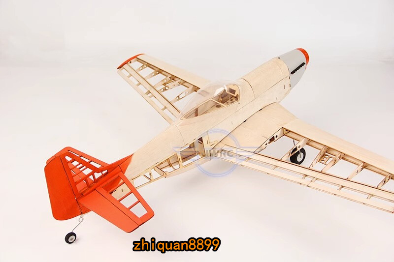 RC P51 Airplane Model Laser Cut Balsa Wood Kit Plane Skin Hardware DIY ...