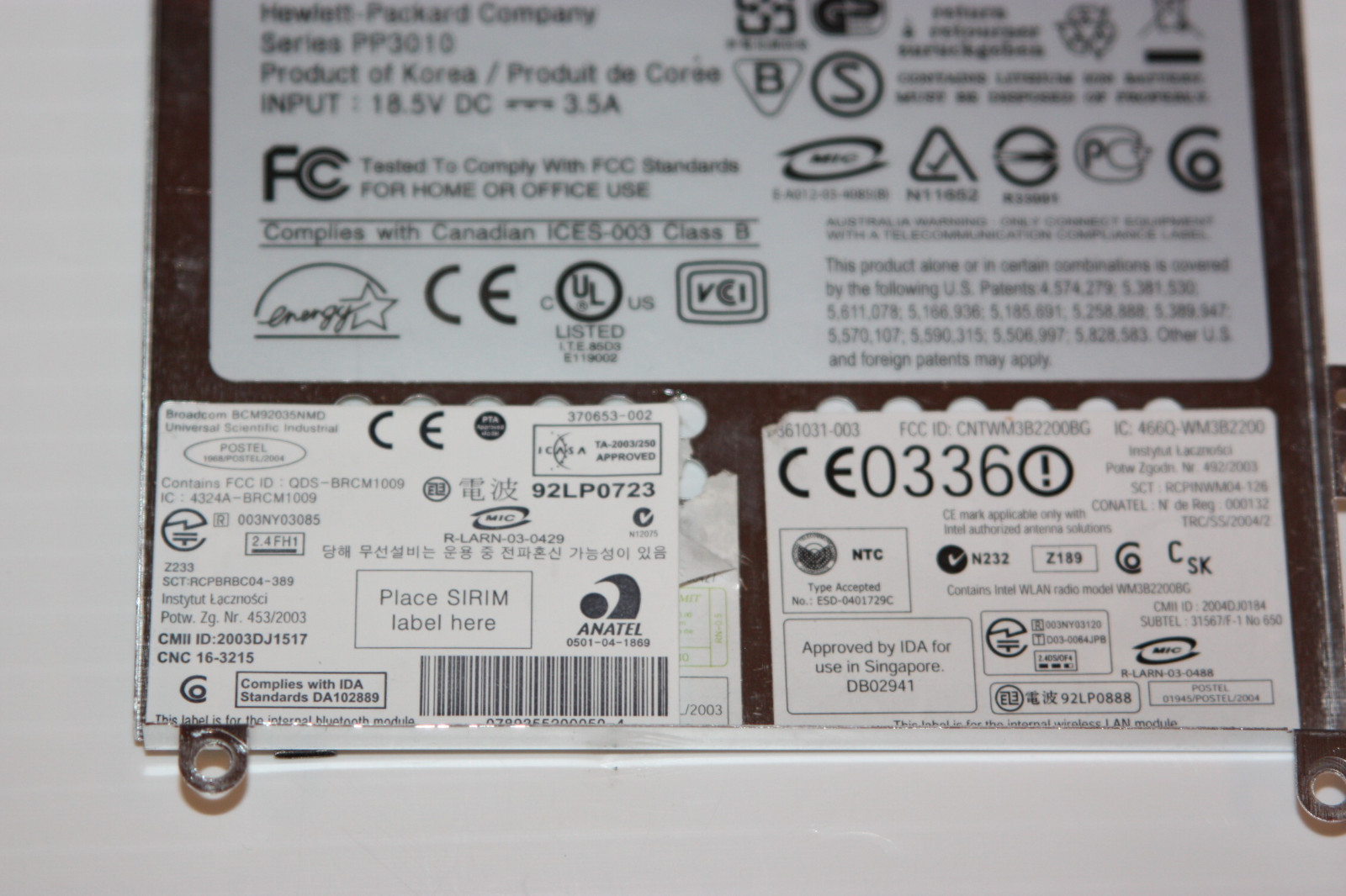 Battery Housing Compartment Bracket PP3010--HP Compaq TC1100 10" Tablet ...