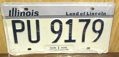 Pair of Illinois Land of Lincoln License Plates Tag # PU9179 Still in ...