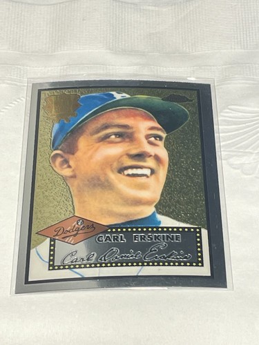 2002 TOPPS CHROME CARL ERSKINE 1952 WORLD SERIES BASEBALL CARD # V794 ...