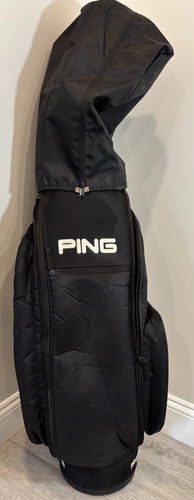 PING RETRO Golf Cart Bag 7 Way Divider Black With White Lettering Rain ...