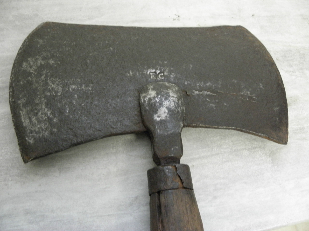 Antique tool Forged Iron huge butcher knife chopper slaughterhouse axe ...
