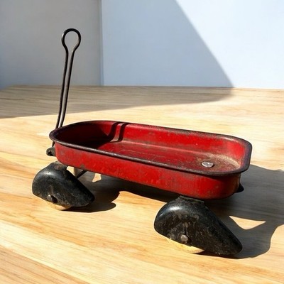 Vintage Miniature Red Wagon With Handle | eBay