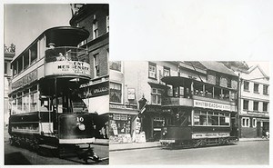 GB DOVER KENT TRAMS + SHOP FRONTS c1920 REAL PHOTOS...2 ITEMS | eBay