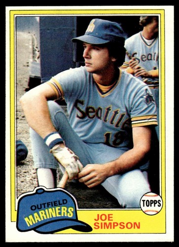 1981 Topps Joe Simpson Seattle Mariners #116 | eBay