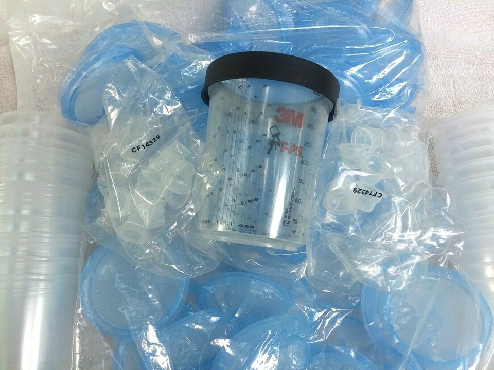 3M 16312 PPS MIDI 13.5oz 125 Micron Refill Kit 50 Lids&Liners+Ratio ...