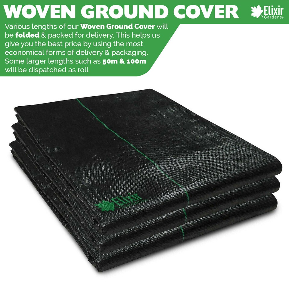Woven Heavy Duty Ground Cover & Weed Membrane | 1m, 2m, 3m, 4m, 5m ...