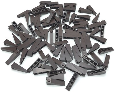 Lego 100 New Dark Brown Slopes 18 4 x 1 Stud Pieces Parts | eBay