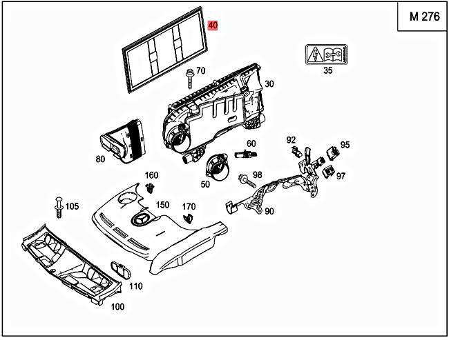 Genuine MERCEDES Cls Gle A207 C204 Muffler filter Air filter insert ...