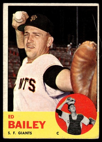 1963 Topps Ed Bailey #368 San Francisco Giants Baseball Card | eBay