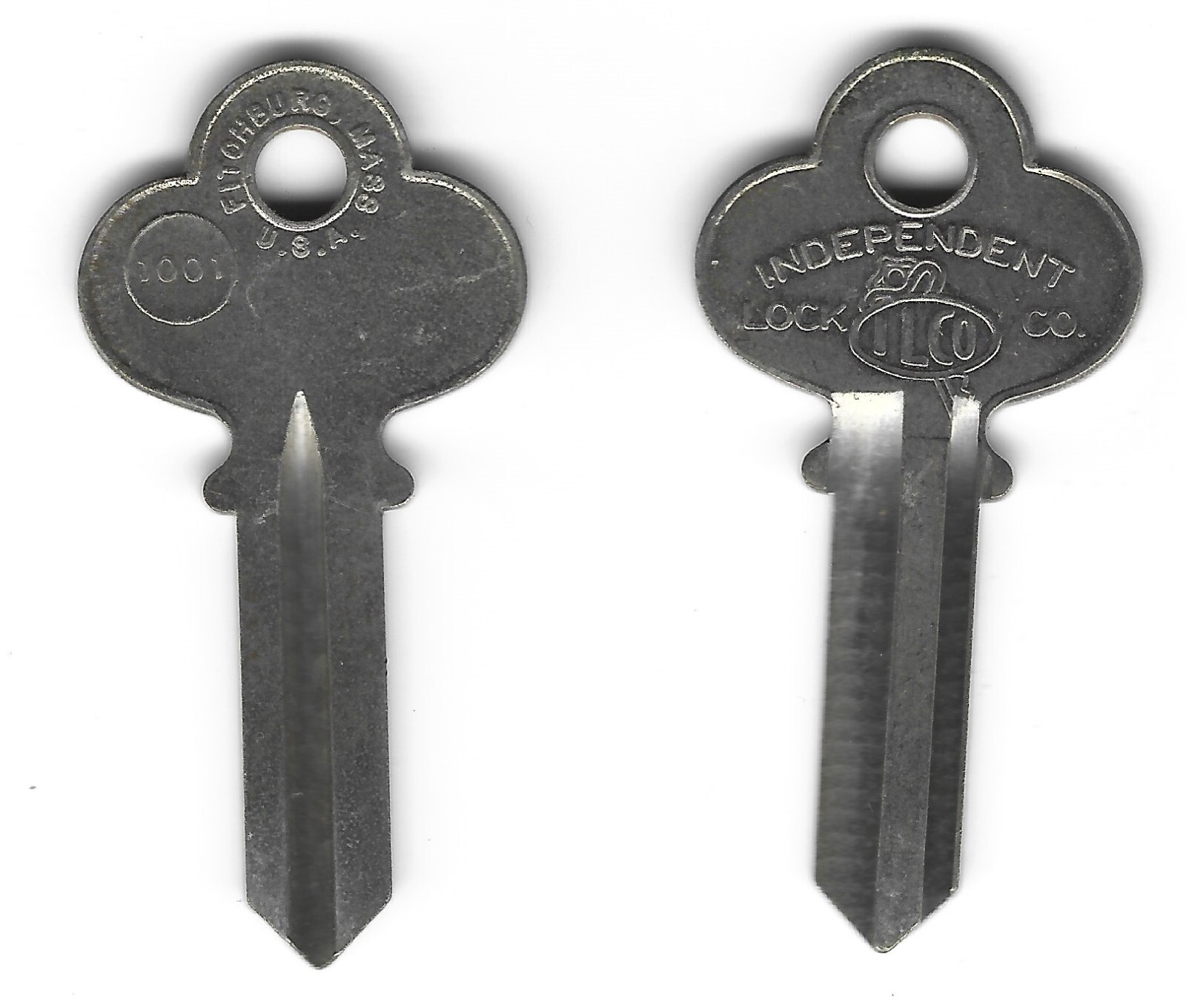 Set of 2 Independent 1001 Vintage Key blanks Same as Corbin Original X1 ...