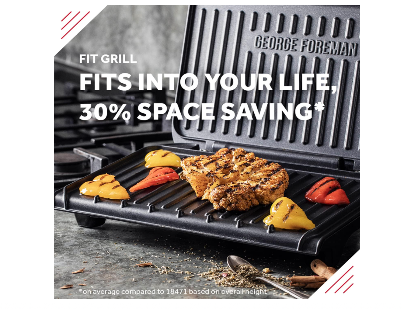 George Foreman 25810 Medium Fit Grill - Versatile Griddle, Hot Plate ...