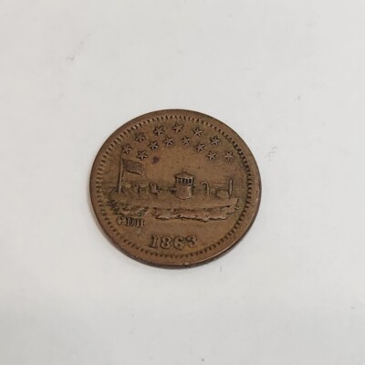 1863 Monitor Our Navy Patriotic Civil War Token | eBay