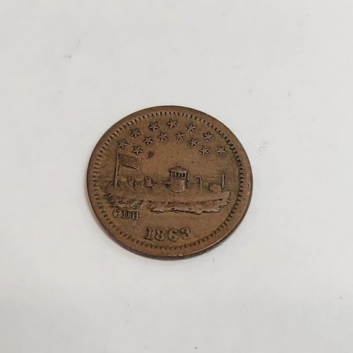 1863 Monitor Our Navy Patriotic Civil War Token | eBay