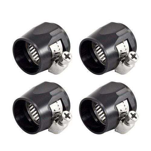 4X 8AN Hose Finisher Clamp Oil/Fuel Line/Hose Pipe Clamp Hex Hose Clamp ...