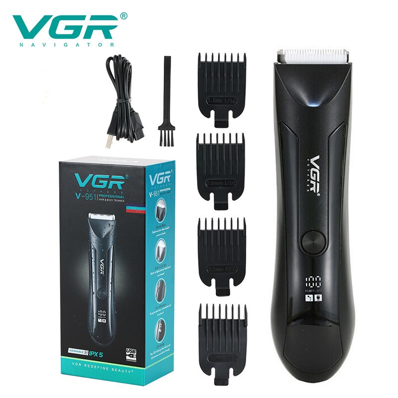 Men's Pubic Hair Trimmer Electric Groin & Body Hair Shaver for Balls ...