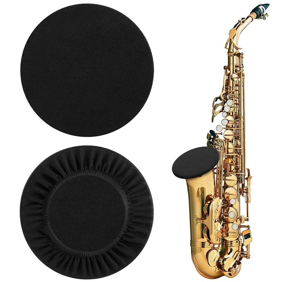 2pcs Elastic Instrument Bell Covers 11CM Reusable Saxophone Bell Mouth ...