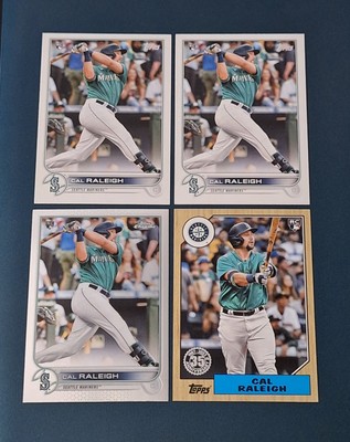(4) Cal Raleigh 2022 Topps Chrome Rookie Card #149 + Topps #277 RC ...
