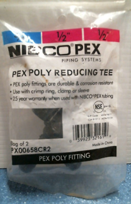 Nibco Pex, Pex Poly Reducing Tee Pack of 2 (PX00658CR2) FS | eBay