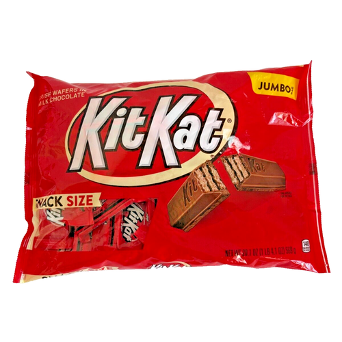 Kit Kat Milk Chocolate Wafer Snack Size Candy, Jumbo Bag 20.1 oz BB 10/ ...