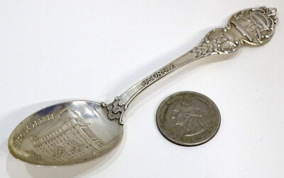 Antique ATLANTA GEORGIA Masonic Temple STERLING SILVER Souvenir Spoon ...